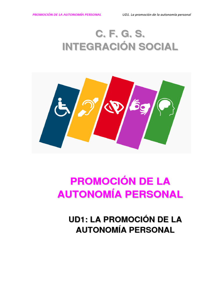 UD1. La promoción de la autonomía personal | PDF | Invalidez ...