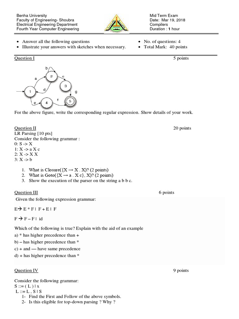 Midterm 2018 (Solved) | PDF | Parsing | Syntax (Logic) Midterm 2018 (Solved) | PDF | Parsing | Syntax (Logic)