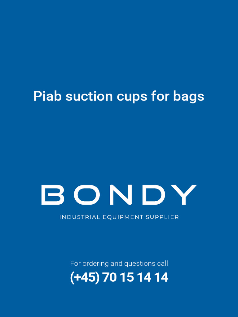 Piab Suction Cups For Bags Catalog | PDF | Vacuum | Pump
