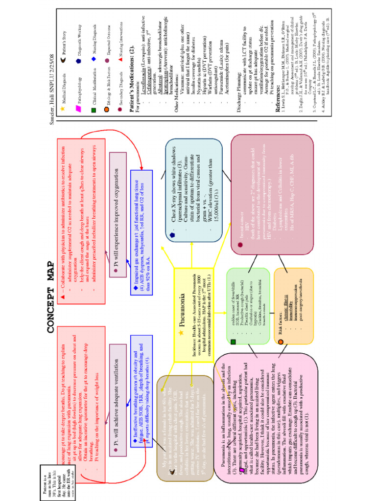 Pneumonia Concept Map PDF | PDF