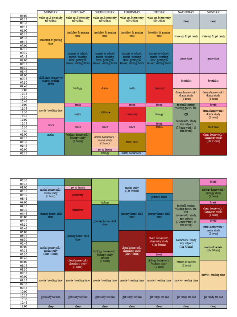 MY Revision Timetable | PDF
