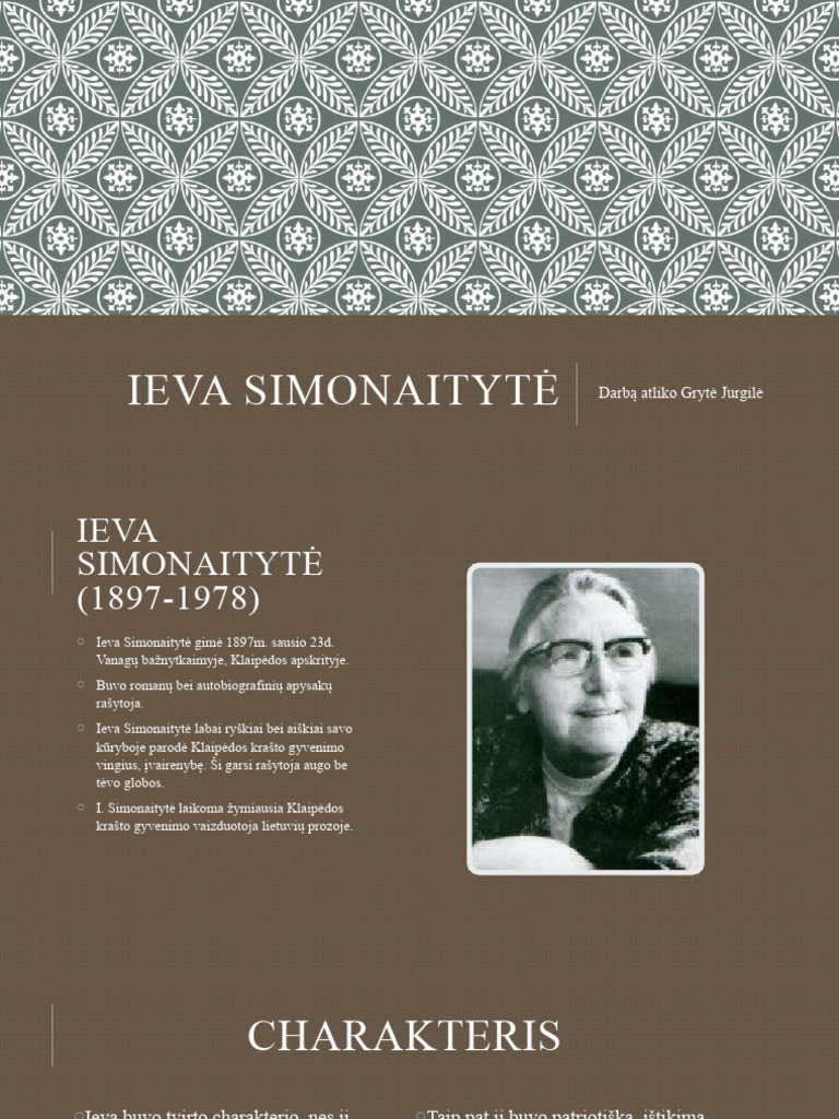 Ieva Simonaitytė | PDF