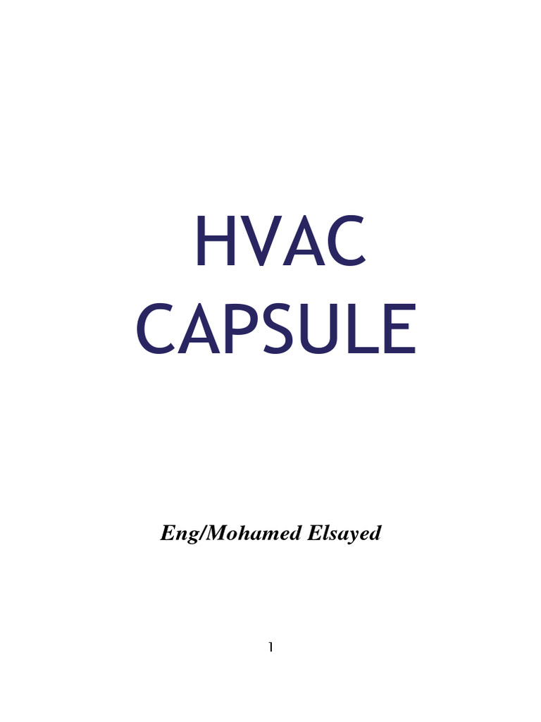 HVAC Capsule - Rule of Thumb | PDF | Duct (Flow) | Pipe (Fluid Conveyance)
