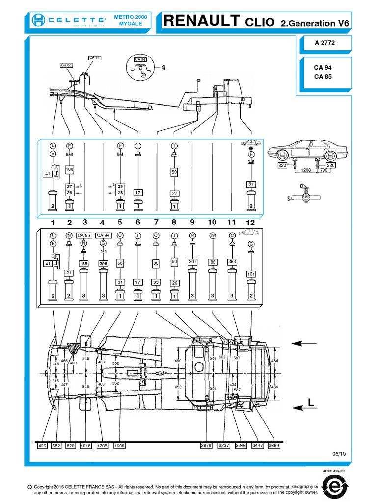 Ficha Bancada Celette Clio | PDF | Copyright Law | Renault