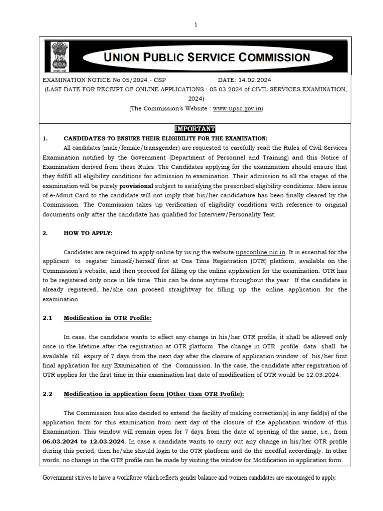 Notif CSP 24 Engl 140224 | PDF | Academic Degree | Credit Card