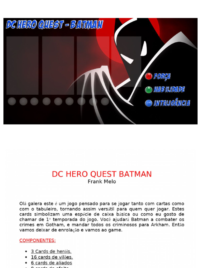 Batman-Hero Quest Jogo Completo | PDF