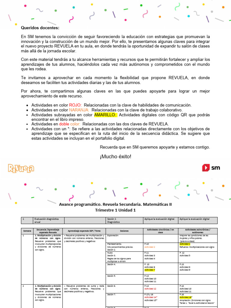 Sec Mat2 Apa | PDF | Multiplicación | Secuencia