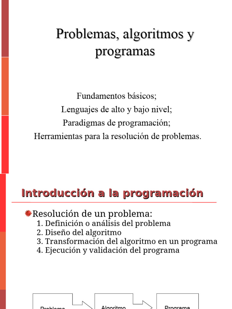 Tema 3 Problemas Algoritmos Programas | PDF | Algoritmos | Lenguaje de programación