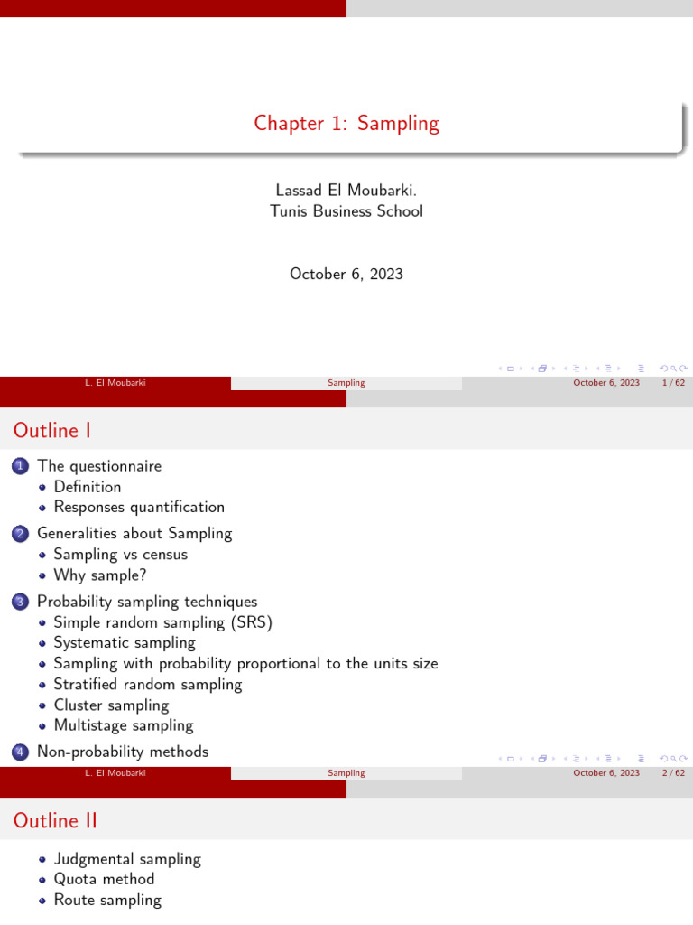 chap1 | PDF | Sampling (Statistics) | Likert Scale