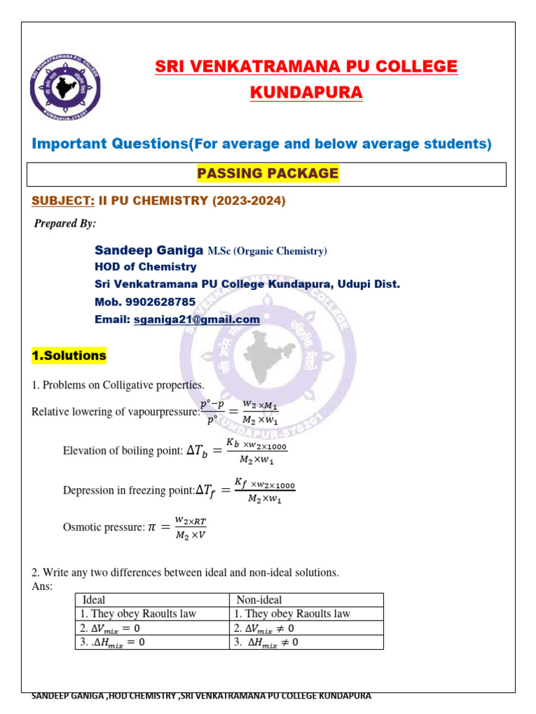 Chem Passing Package 2024 | Download Free PDF | Chemical Substances ...