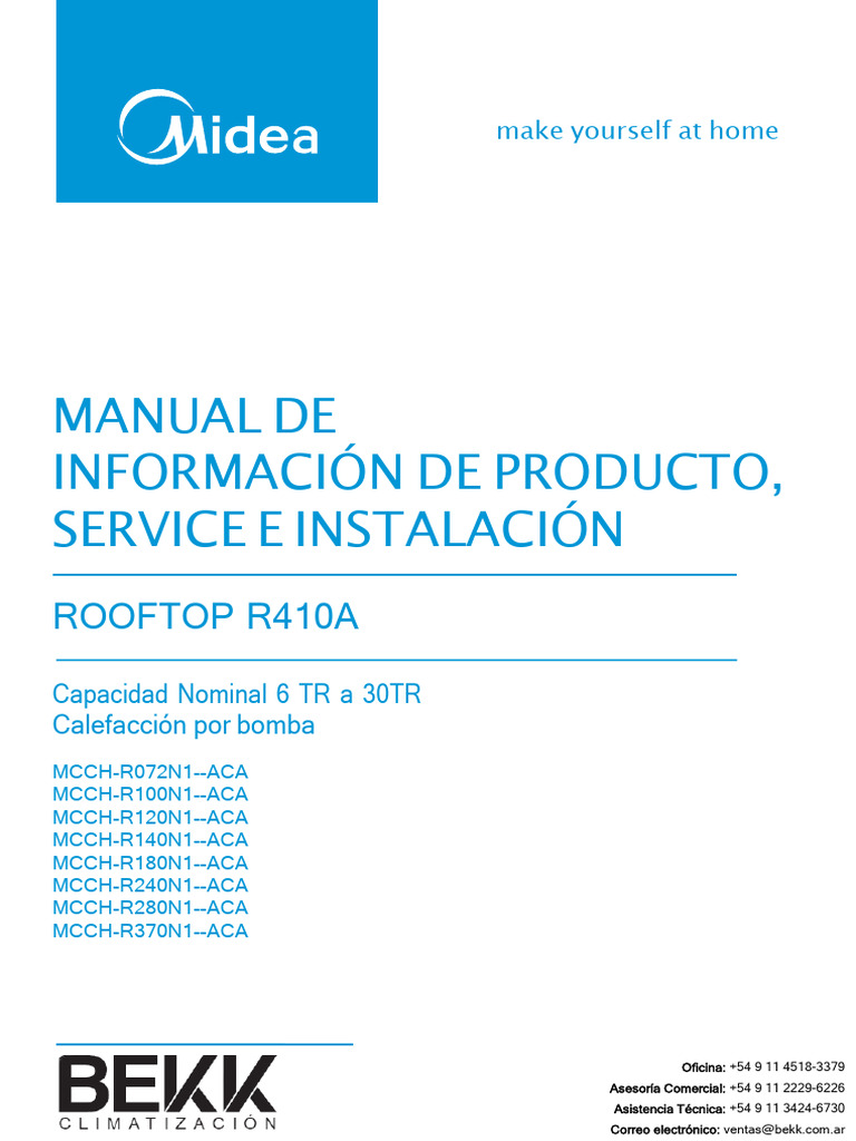 Bekk - Midea Mcch-R-072-370-N1-Ipsi-01 | PDF | Termostato | Ciencias fisicas