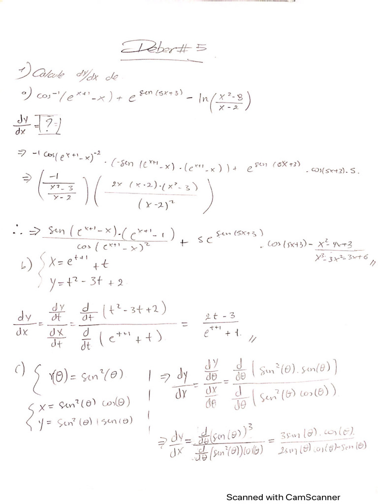 Deber 5 Cálculo en Una Variable | PDF