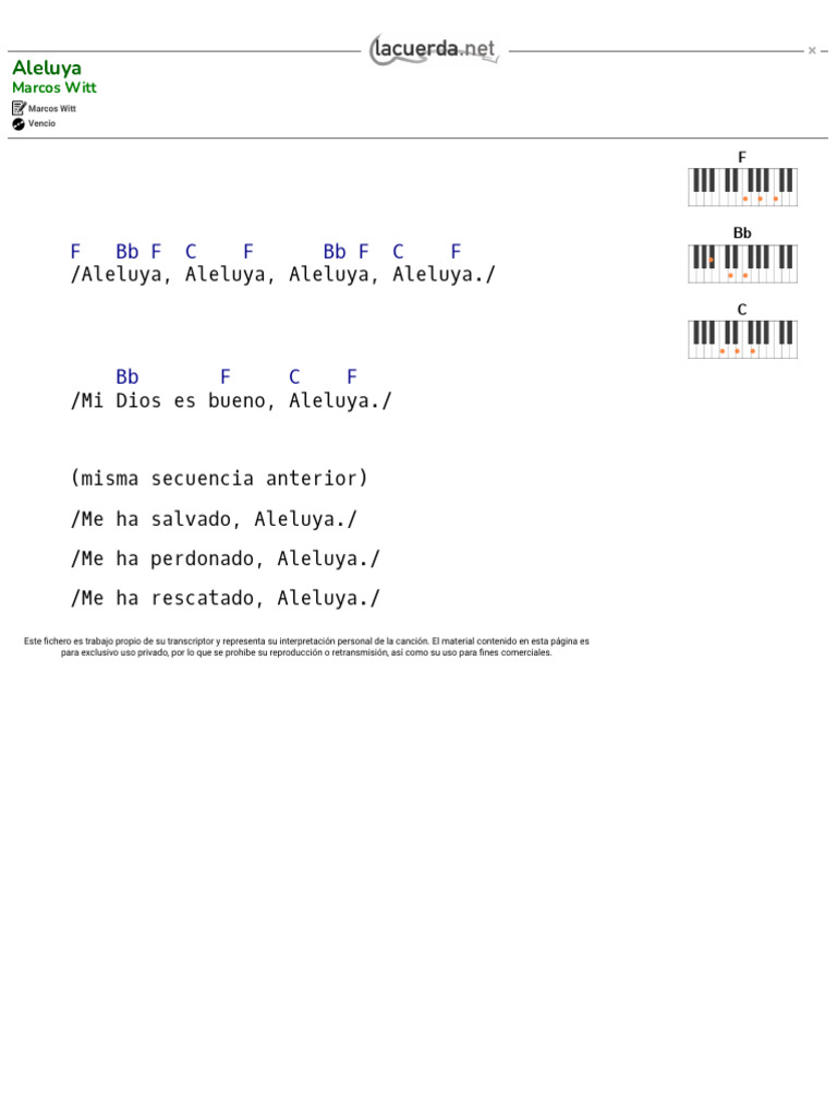 ALELUYA, Marcos Witt - Acordes | PDF