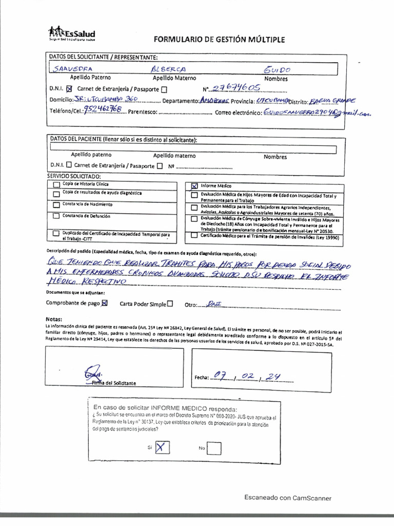 Solicito Informe Medico | PDF