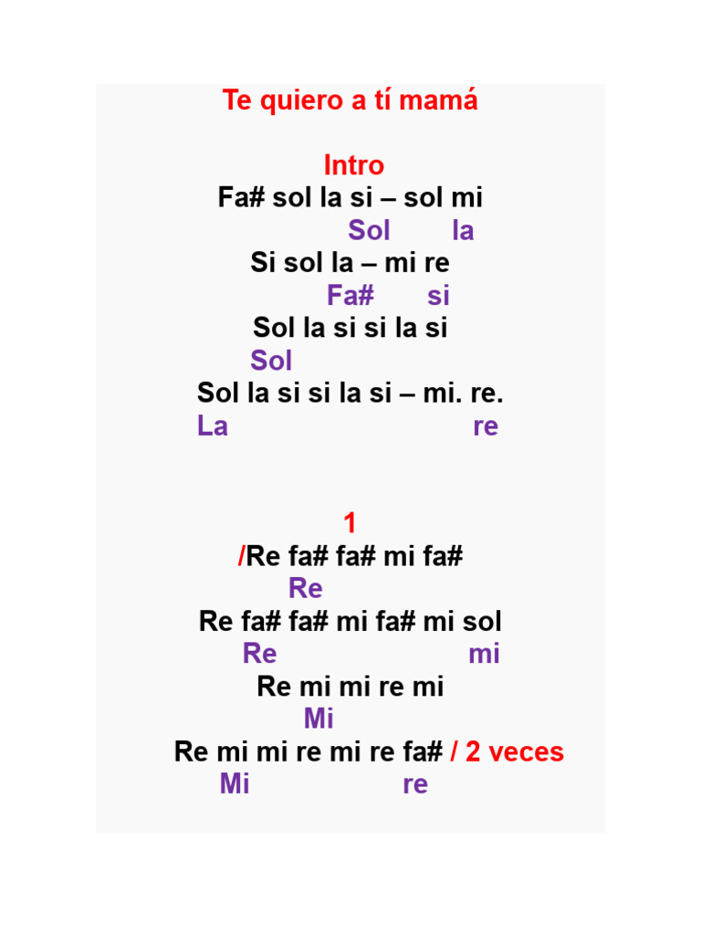 Te Quiero A Tí Mamá | PDF