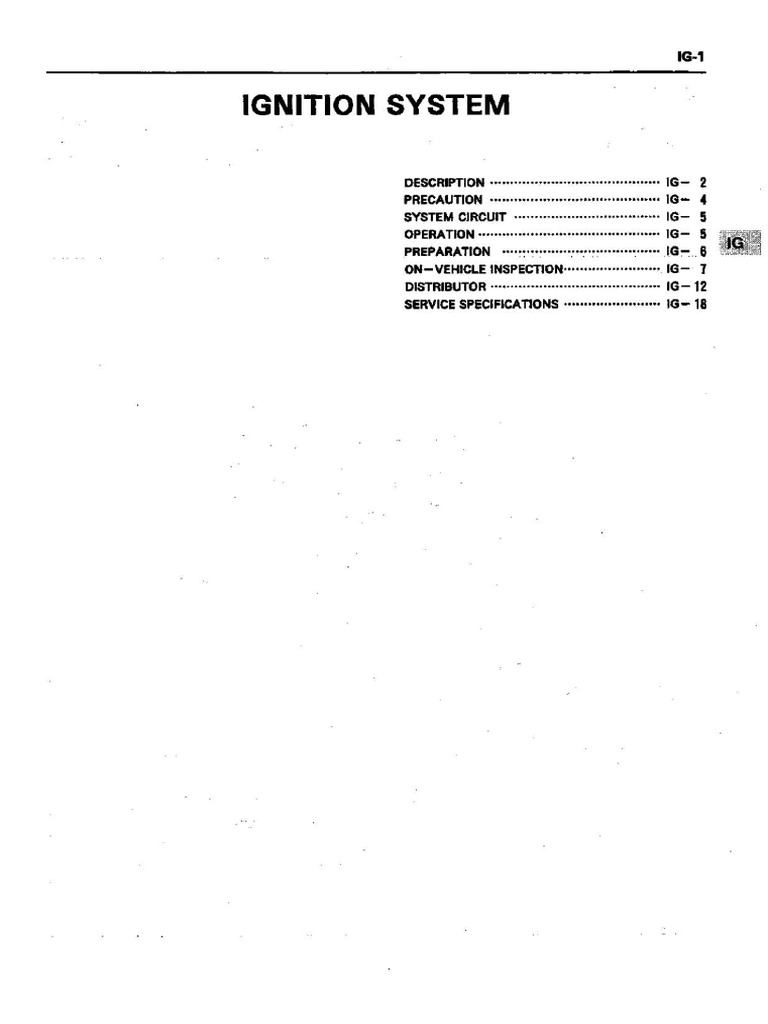 Toyota 3s-Fe Engine Ignition System | PDF