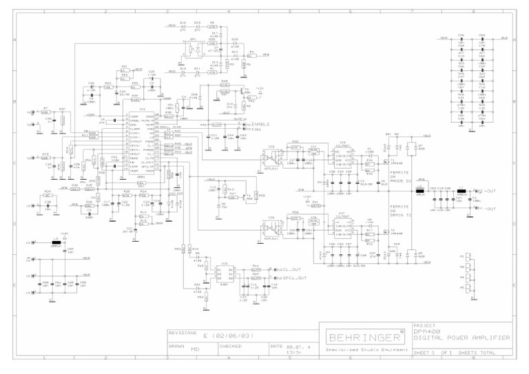 Behringer PMH5000 Schematics P-Amp | PDF