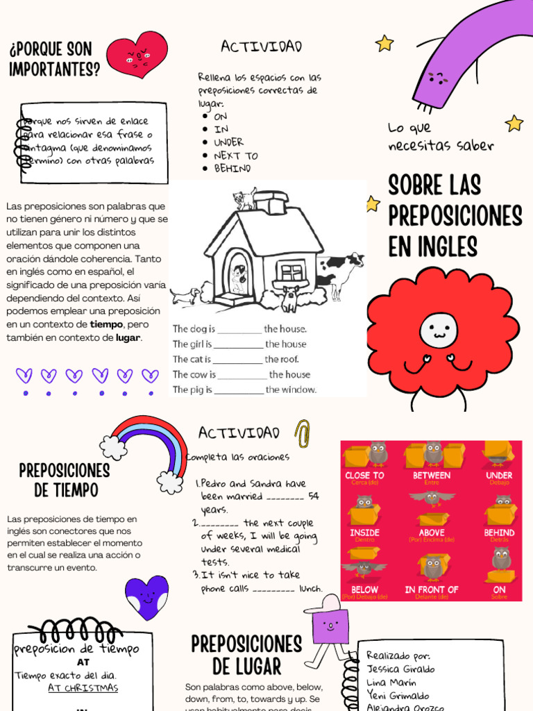 Preposiciones En Ingles Pdf Preposición Y Postposición Mecánica