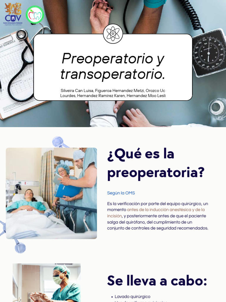 Preoperatorio Y Transoperatorio Pdf Anestesia Cirugía