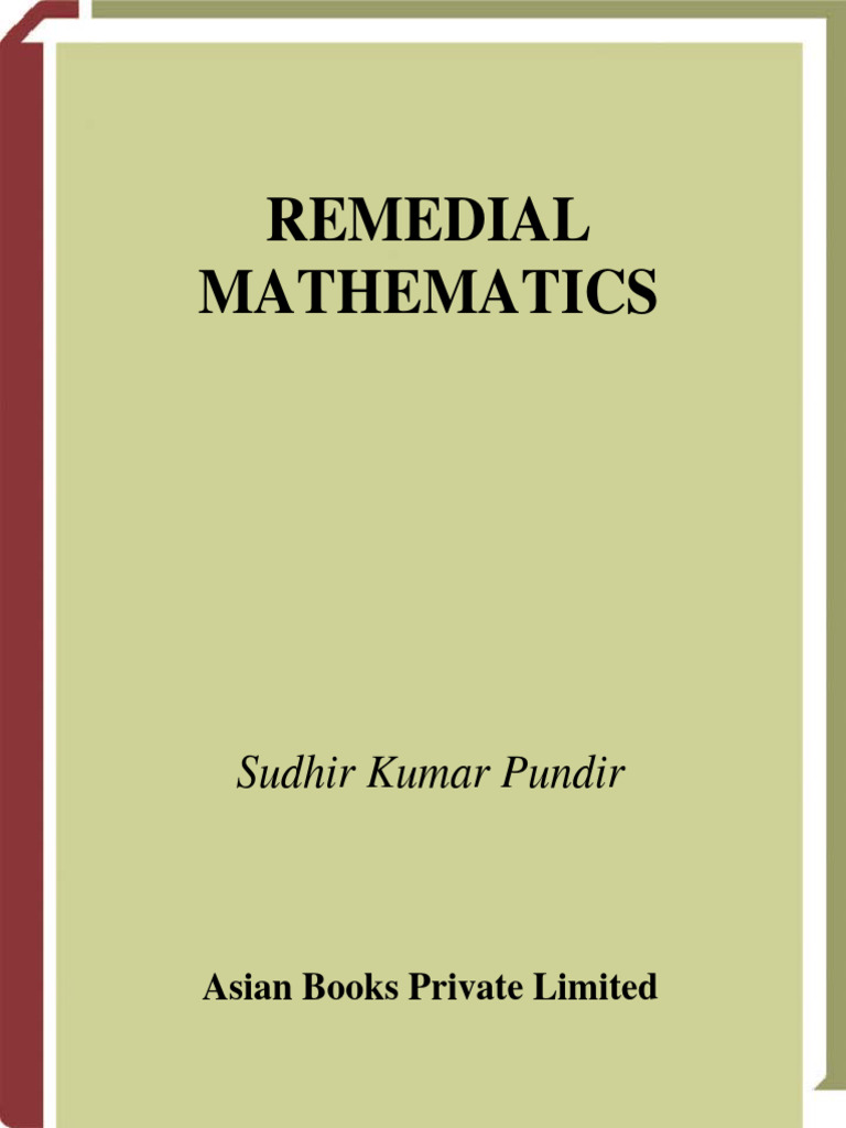 Pub Remedial Mathematics | PDF | Matrix (Mathematics) | Equations