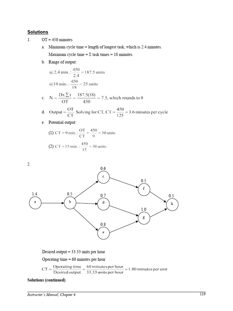 MGM4149 ASSIGNMENT Line Balancing Solution | PDF