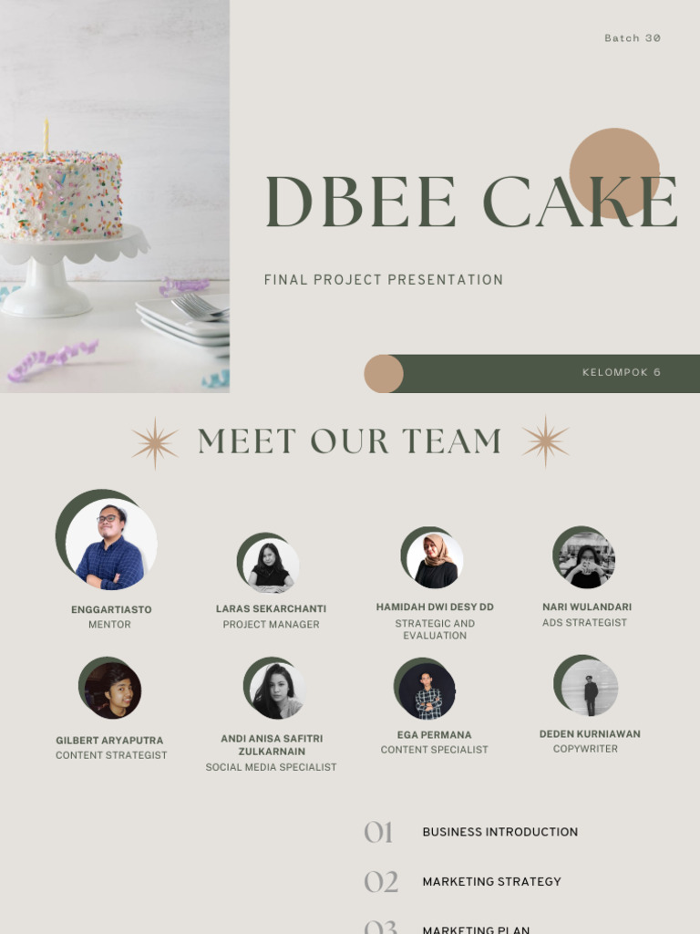 Dbee Cake - Kelompok 6 | PDF | Marketing | Business