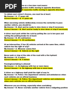 TDC Exam-Reviewer 2023 | PDF | Traffic | Driving Under The Influence