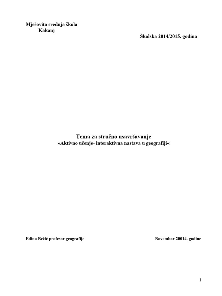 Interaktivna Nastava | PDF