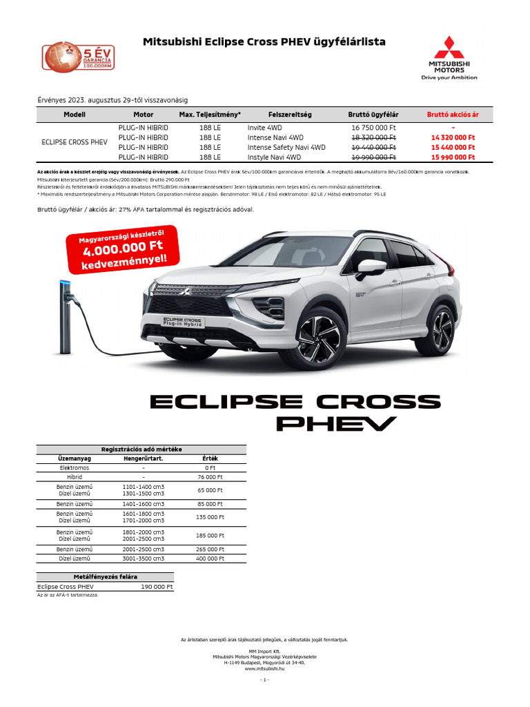 Mitsubishi Eclipse Cross Phev Arlista | PDF