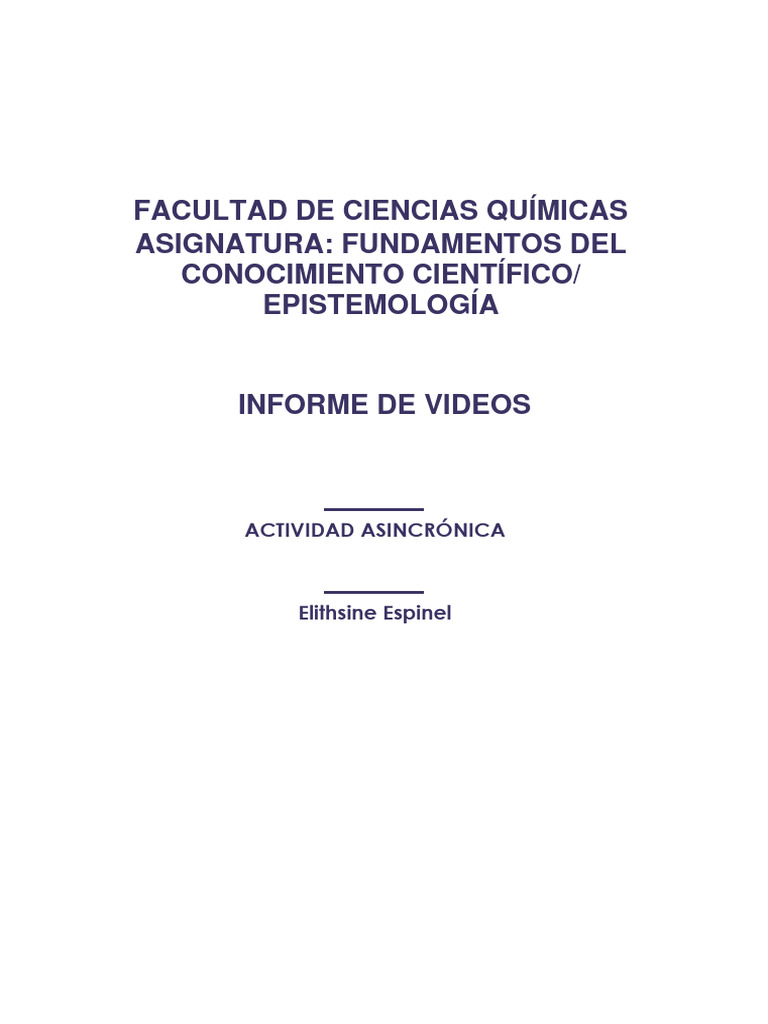Informe de Video Historia Ciencia | PDF | Conocimiento | Science