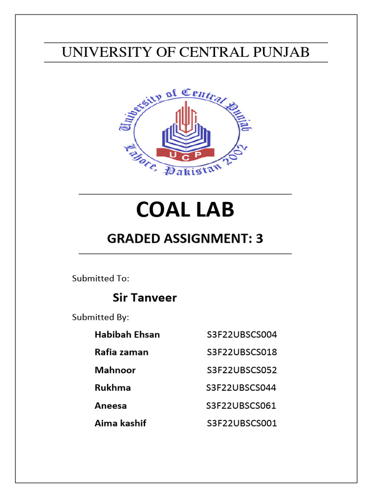 Coal Lab Assignment 3 | PDF