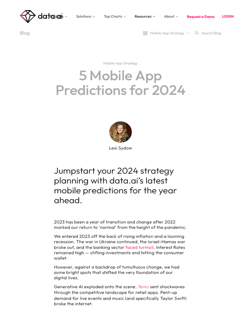 5 Mobile App Predictions for 2024 | PDF | Mobile App | Retail