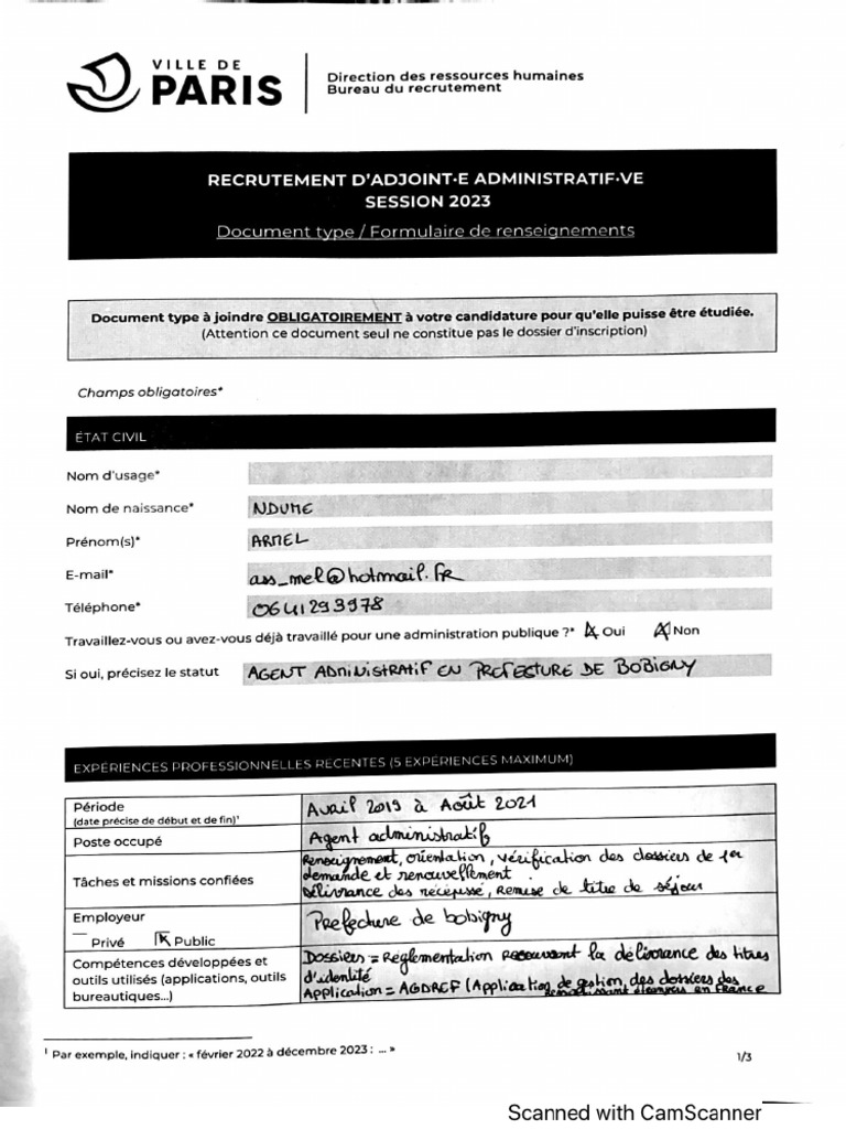 Dossier Concours | PDF