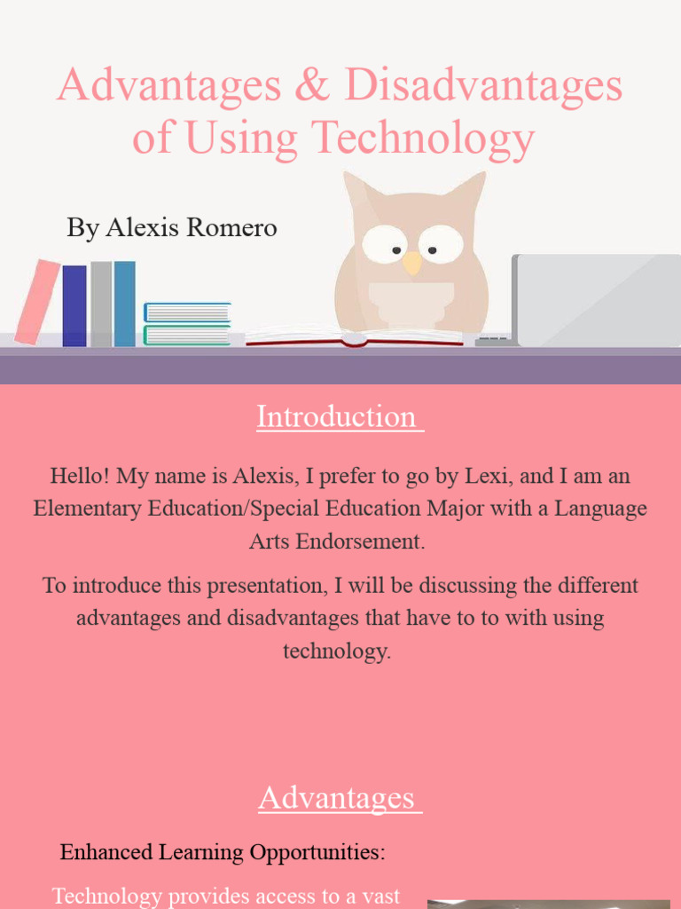 Advantages Disadvantages of Using Technology 1 | PDF | Learning ...