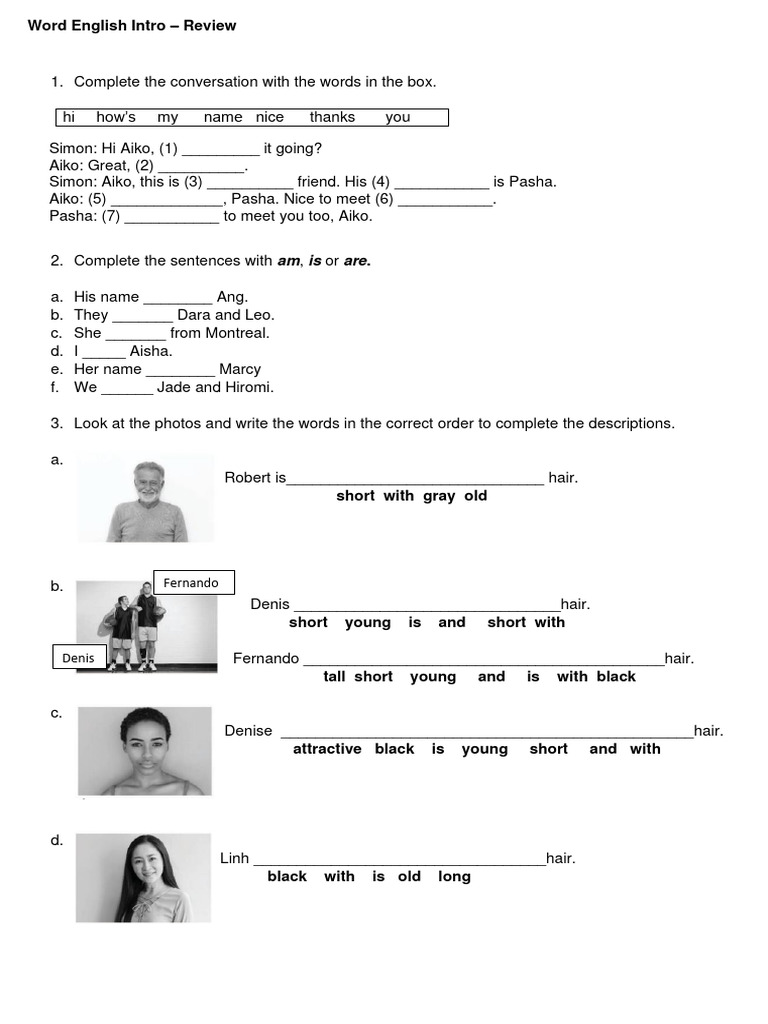 Review - Word English Intro p1 | PDF | Foreign Language Studies