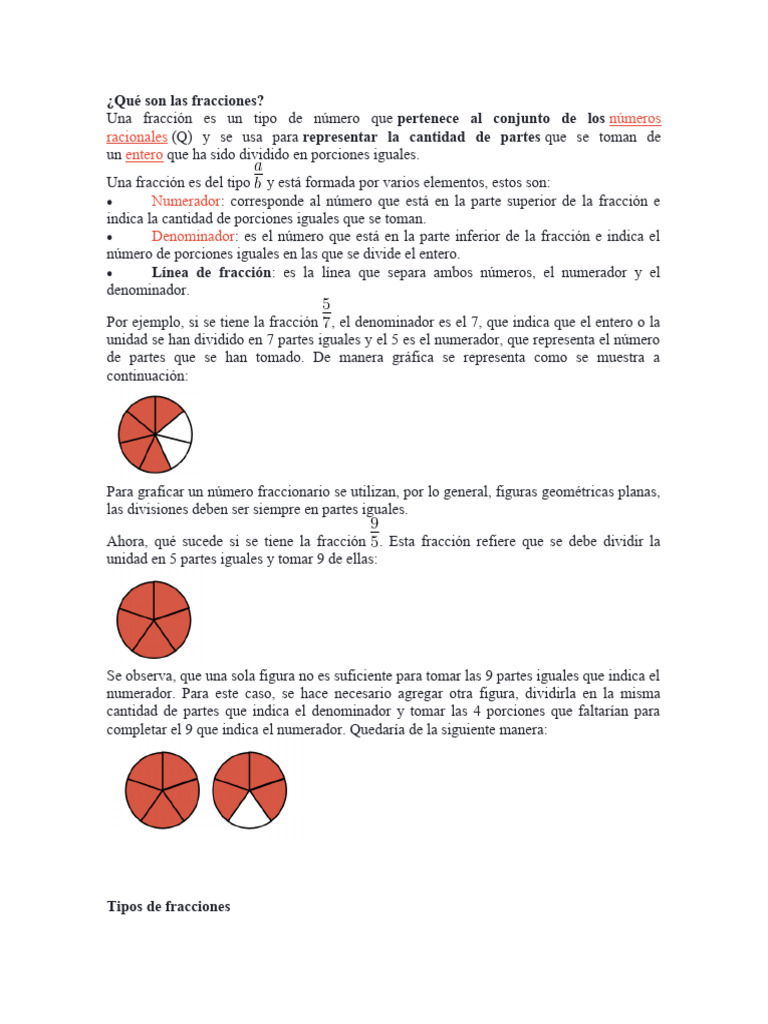Qué Son Las Fracciones | PDF | Números | Matemática Elemental