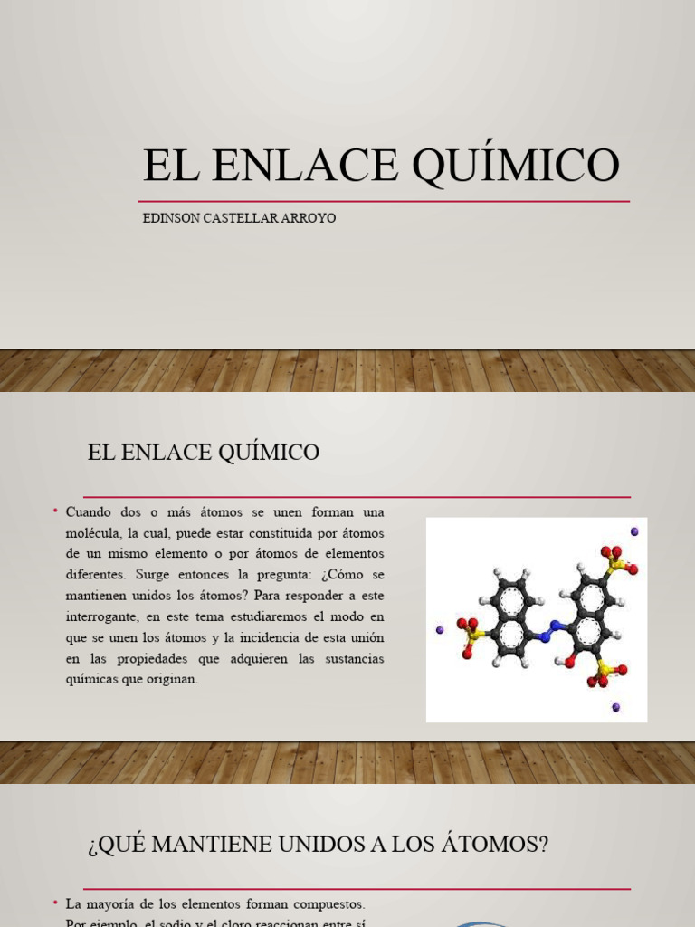 El Enlace Químico-10° | PDF | Enlace covalente | Enlace químico