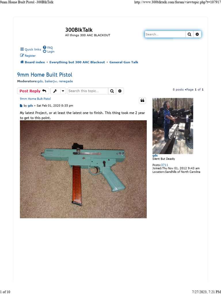 9mm Home Built Pistol - 300BlkTalk | PDF | Projectiles | Tools