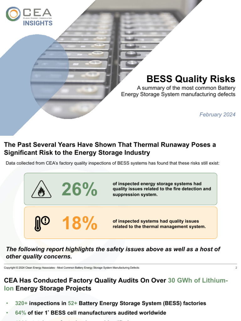 CEA BESS Quality Risks Report | PDF | Welding | Construction