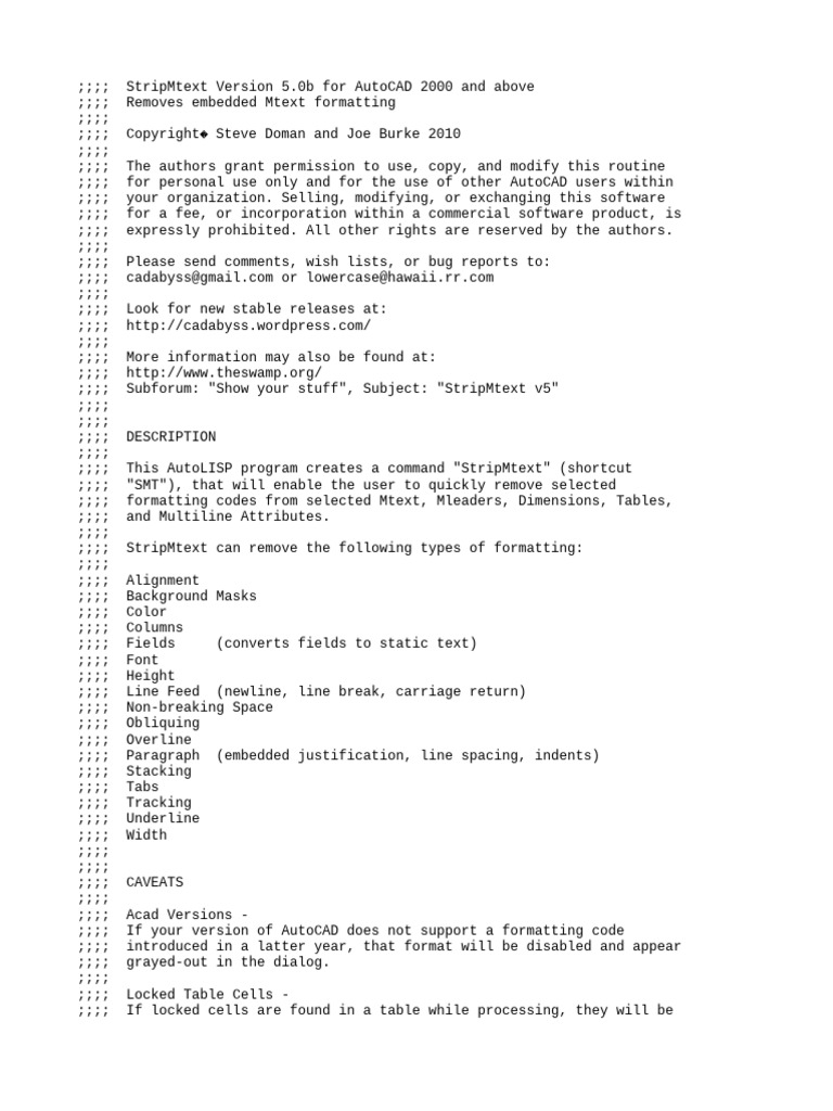 StripMtext v5-0b | PDF | Software Bug | Computing