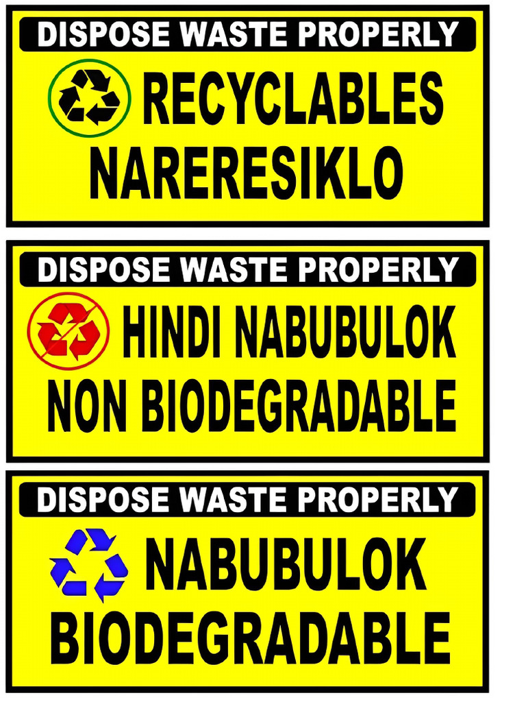 Garbage Bin Signage' | PDF