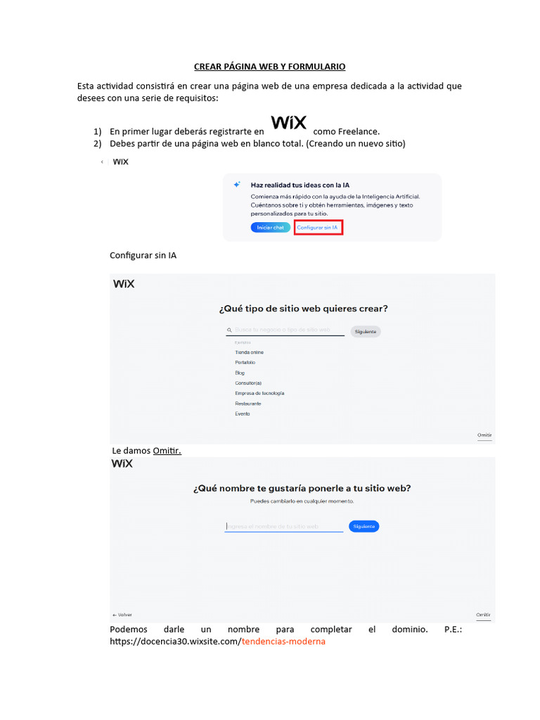 Crear Página Web y Formulario | PDF | Red mundial | Internet y web