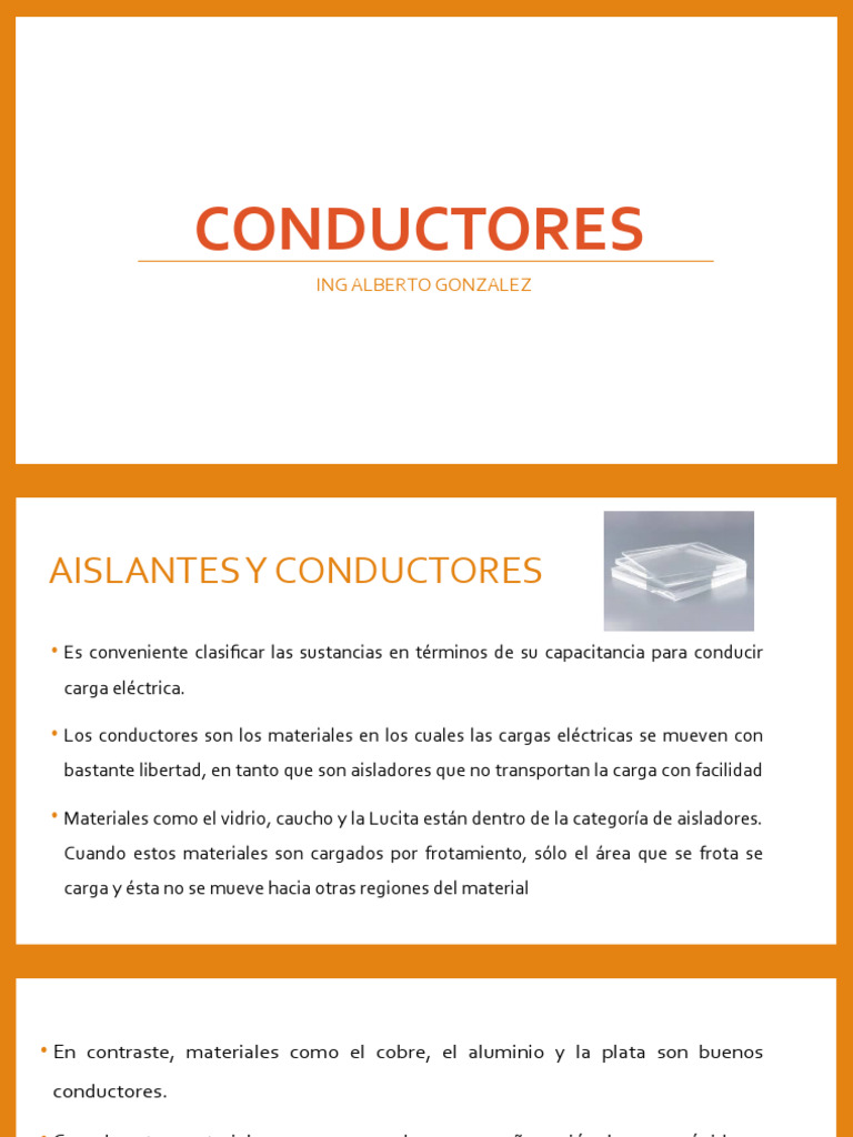 Conductores | Descargar gratis PDF | Carga eléctrica | Conductor electrico
