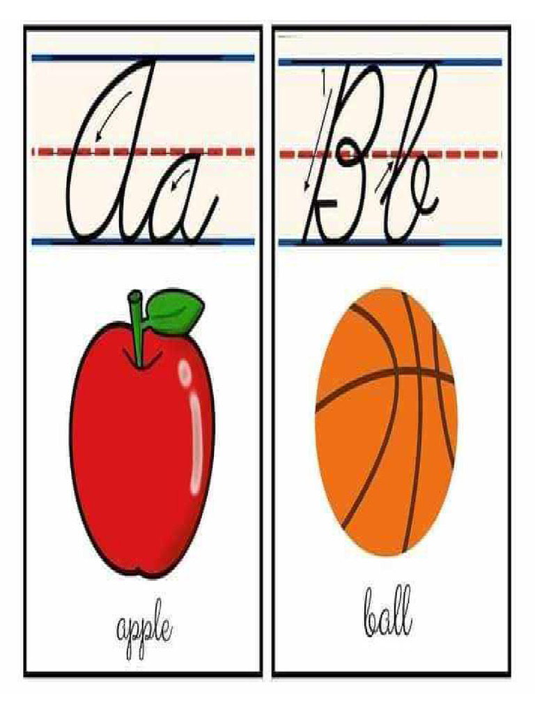 Cursive Alphabet Flashcards | PDF