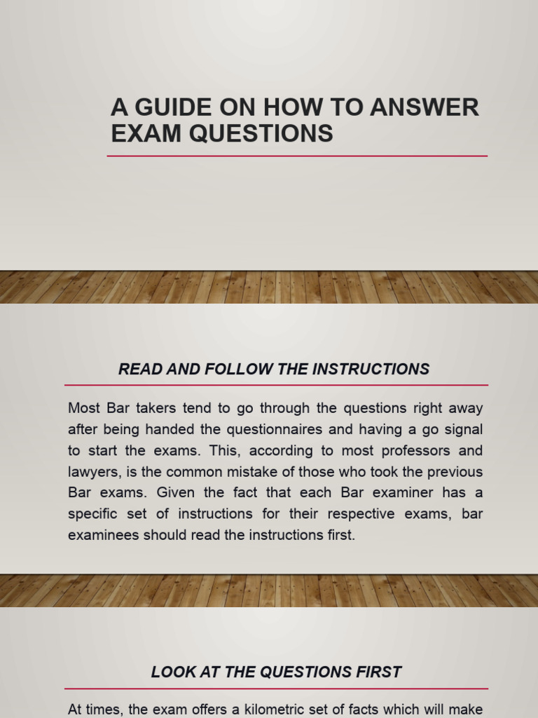 A Guide On How To Answer Bar Exam | PDF | Crimes | Crime & Violence