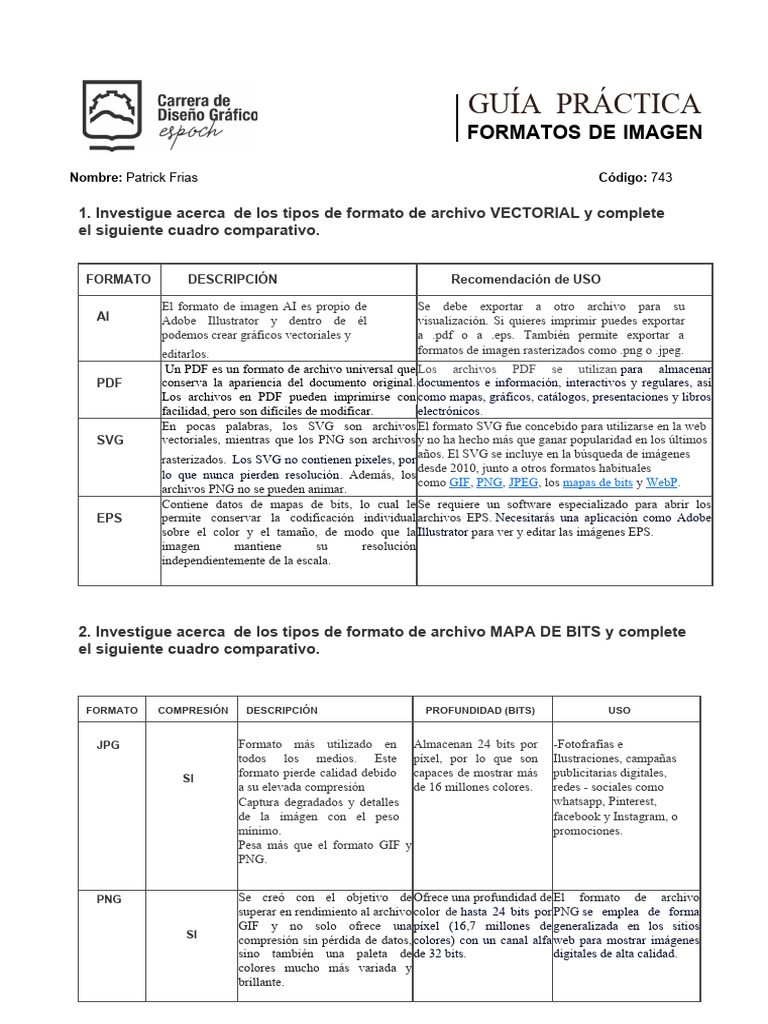Guía de Formatos de Imagen | PDF | Archivo de computadora | Informática