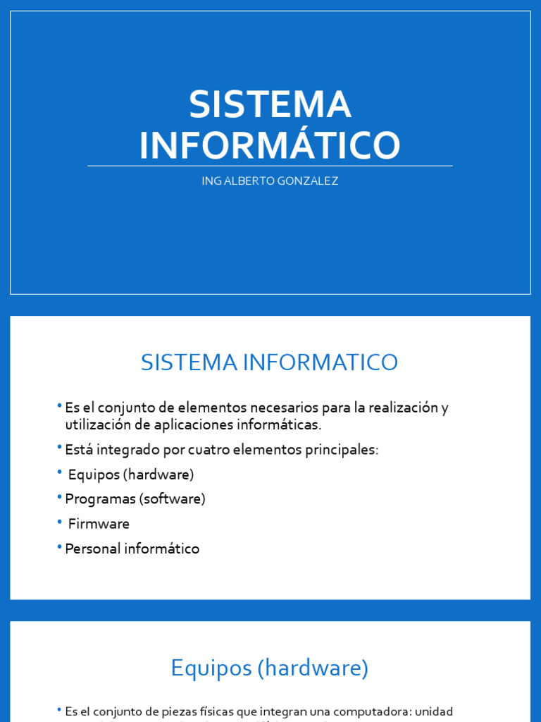 Sistema Informático | PDF