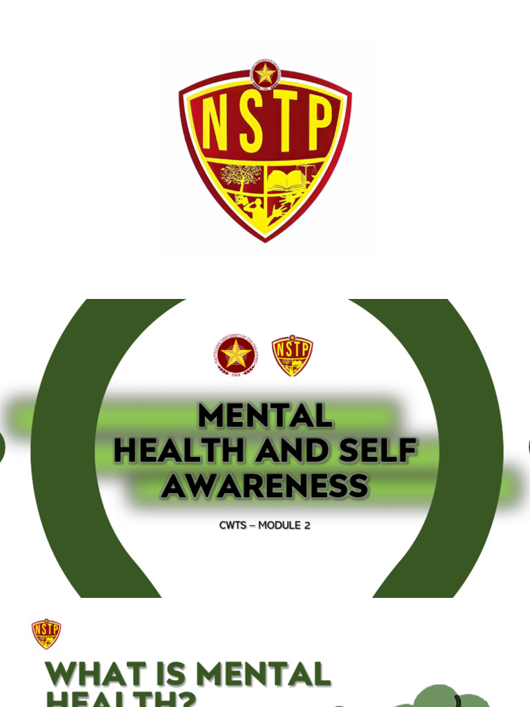 CWTS 2 Module 2 Mental Health and Self Awareness | PDF | Mental Health ...