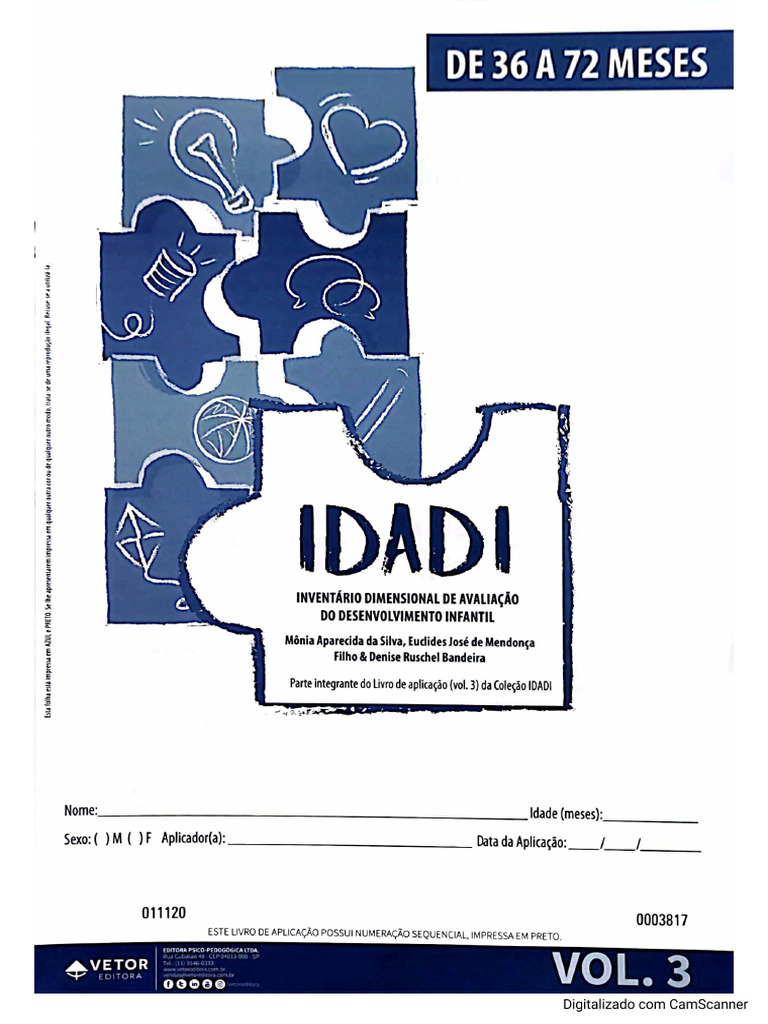 IDADI Vol 3 - 36 Meses A 72 Meses - Ou Seja - 3 Anos A 6 Anos | PDF