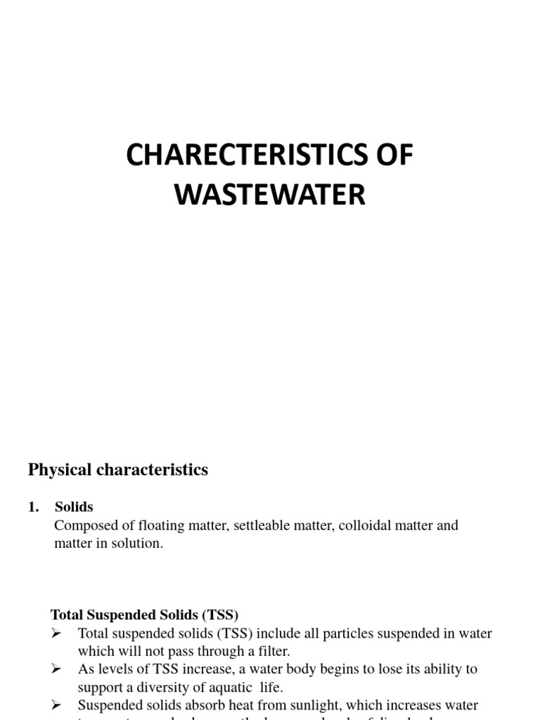 Charecteristics of Wastewater | PDF | Alkalinity | Water